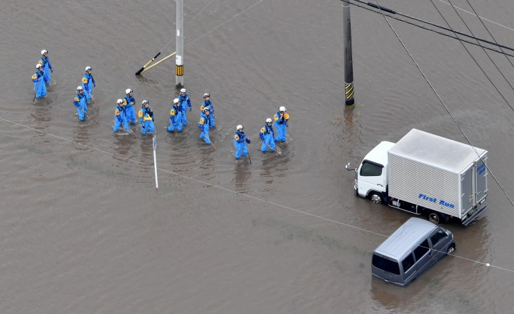 Heavy rains continue to hit Japan, suspending some trains